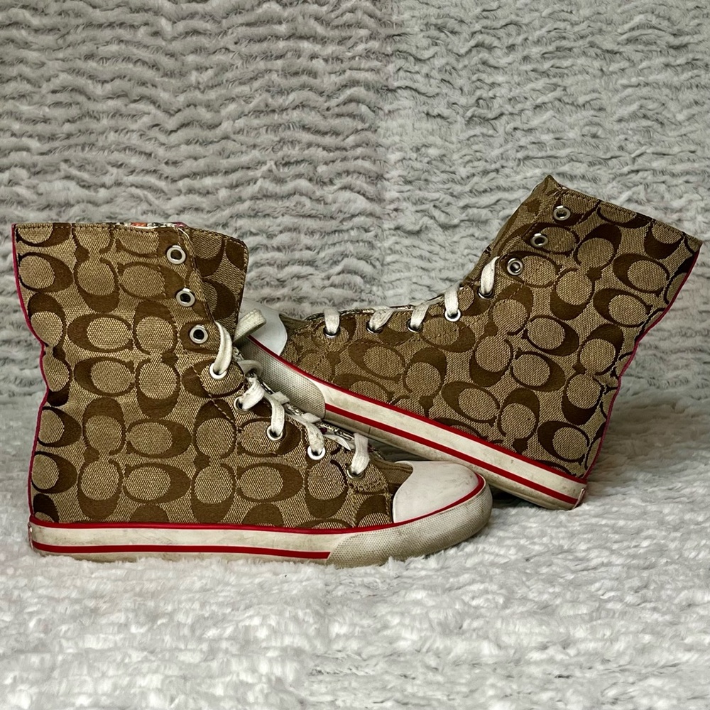 Coach Bonney Reversible High Top Sneakers Pink Highli… - Gem